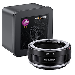 K&F Concept Lens Mount Adapter OM-L Manual Focus Compatible with Olympus OM SLR Lens to L Mount Camera Body