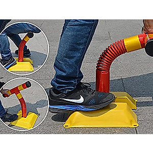 Folding T Shape Parking Space Lock Removable Heavy Duty Steel Parking Barrier Spring Collision Avoidance Garage Parking Blocker