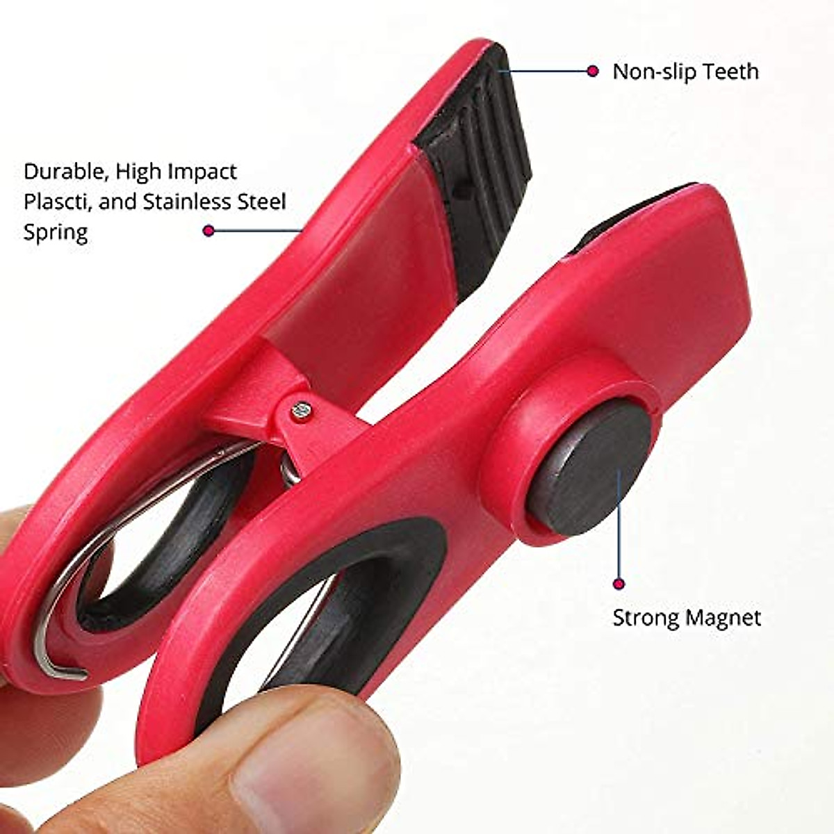 Chip Clips Magnetic,Bag Clips for Food Magnetic,6 Pack, Bag Clips, Bag Clips for Food, Magnet Clips, Clips for Food Packages, Clips for Fridge