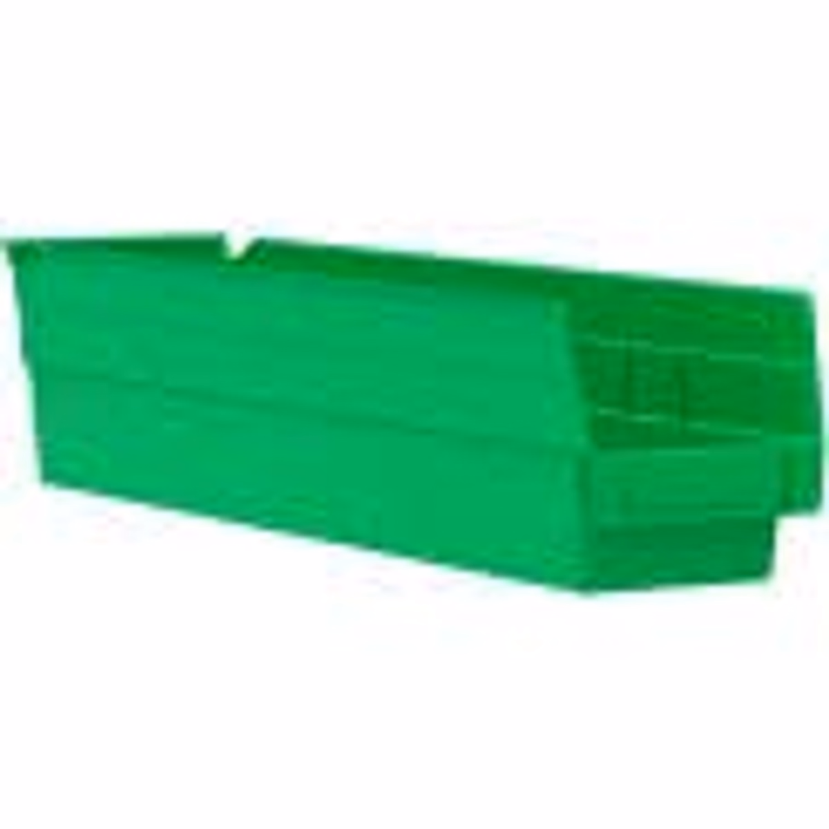 Akro-Mils 30128 Plastic Shelf Bin Nestable - 4-1/8"W x 17-7/8"D x 4"H Green - Lot of 12