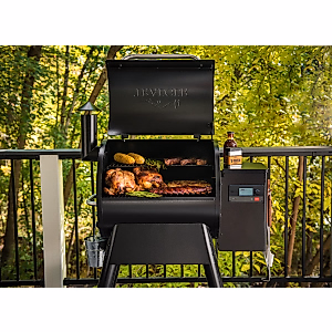 Traeger Grills Pro 575 Electric Wood Pellet Grill and Smoker, Black, 572 Square Inches Cook Area, 500 Degree Max Temperature, Meat Probe, 6 in 1 BBQ Grill with WiFi and app connectivity