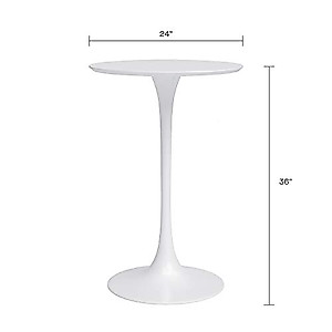 Jamesdar Kurv Counter Height Table, White