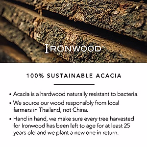 Ironwood Gourmet Small Steak Board, 7.5 x 10.5 x 0.5 inches, Brown