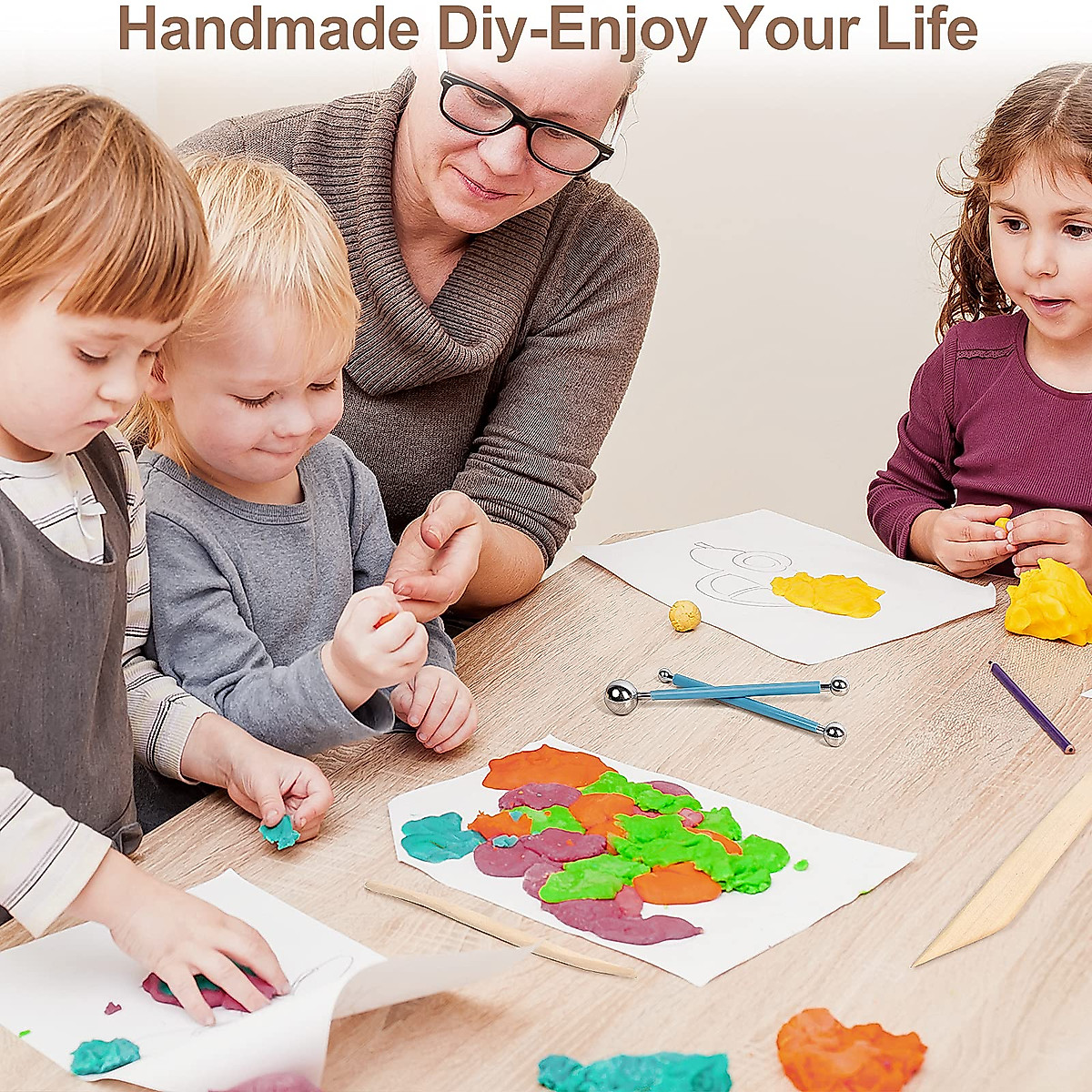 Nozomy Clay Tools,12PCS Pottery Clay Sculpting Tool Set