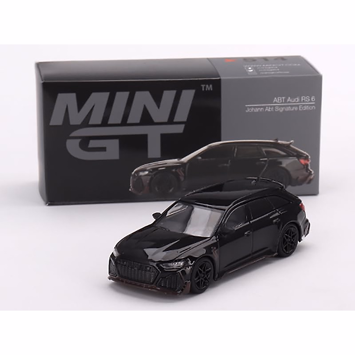 RS6 ABT Black Johann ABT Signature Edition Limited Edition to 2400 Pieces Worldwide 1/64 Diecast Model Car by True Scale Miniatures MGT00514