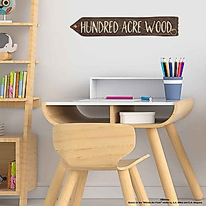 Open Road Brands Disney Winnie The Pooh Hundred Acre Wood Arrow Wall Decor - Cute Winnie The Pooh Decoration