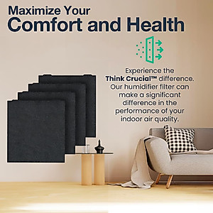 Crucial Air Replacement Carbon Air Filter - Compatible with Whirlpool Part # 8171434K, 8171434, Kenmore 83378, Fits Air Purifier Model Kenmore 295 Series, Whirlpool AP300, AP350, AP450, AP510 (8 Pack)