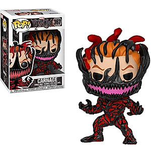 POP Marvel: Venom - Carnage Cletus Kasady Funko Pop! Vinyl Figure (Bundled with Compatible Pop Box Protector Case), Multicolored, 3.75 inches