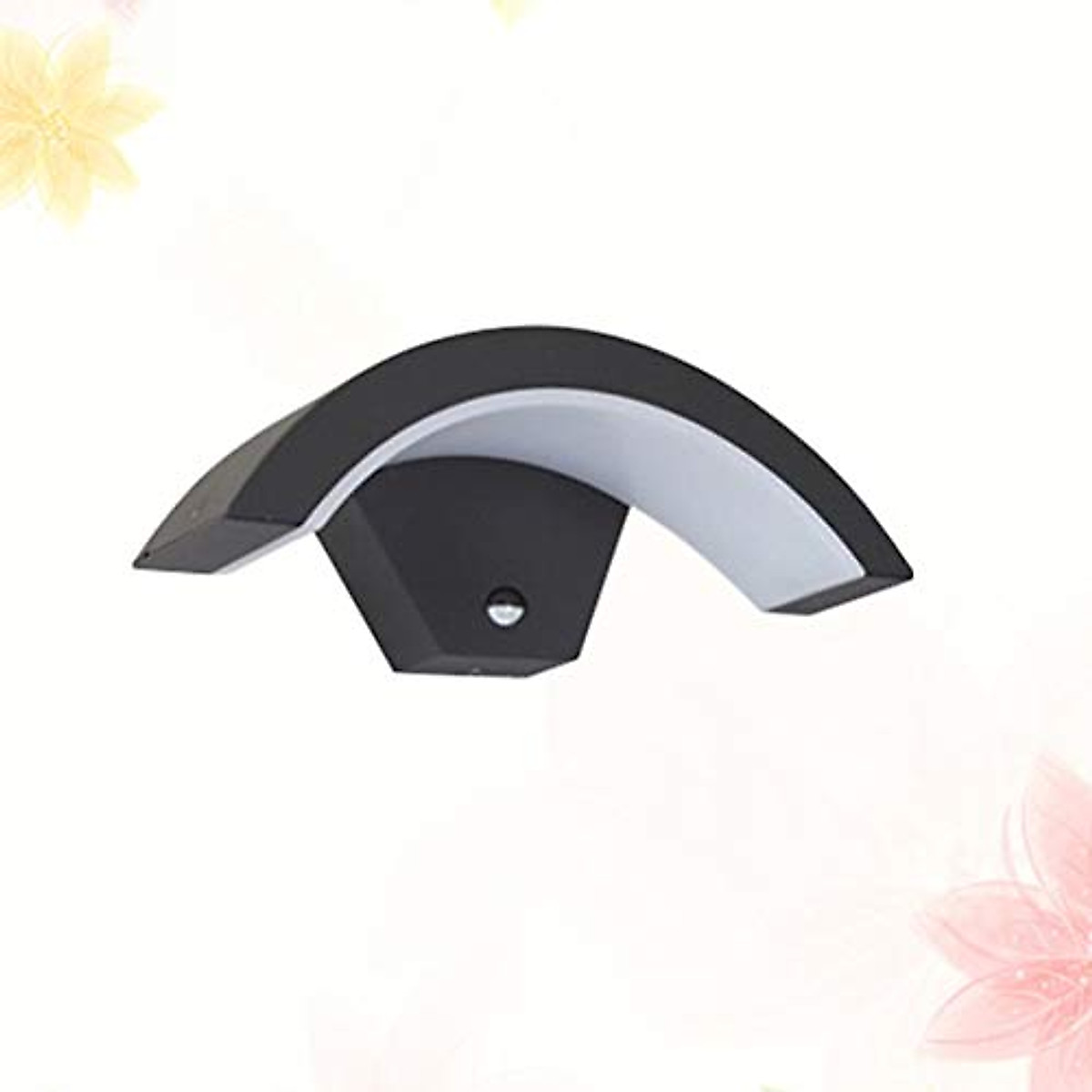 Mobestech Modern Arc Shape 12W Outdoor Light Sense Wall Light Waterproof Garden Courtyard Lamp for Home Farmyard Balcony Aisle Corridor ( White )