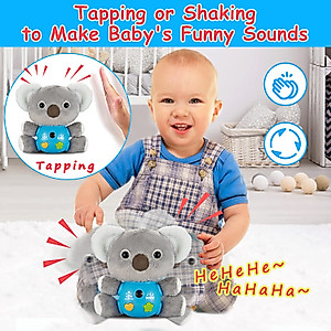 3 in 1 Koala Plush Baby Musical Toy Star Projector Light Up Baby Toys 0 3 6 8 9 12 18 Month Newborn Infant Toy 0-6 Stuffed Animal for Girl Boy Sensory Developmental Toddler 1 2 Year Old