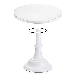 Yarlung Set of 3 Metal Cake Stands, 8/10/12 Inch Pillar Style Cupcake Display Stands Dessert Trays Pie Plates for Wedding, Party, Birthday, Gatherings, White