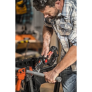 Worx 20V AXIS 2-in-1 Cordless Reciprocating Saw & Jig Saw, Orbital Cutting Reciprocating Saw, Pivoting Head Jigsaw Tool with Tool-Free Blade Change, Power Share WX550L – Battery & Charger Included