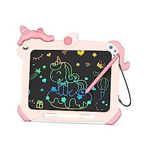 bravokids LCD Writing Tablet for Kids, 8.5 Inch Toddler Doodle Board Drawing Tablet, Educational and Learning Toys Unicorn Toys, Christmas Birthday Gifts for 3 4 5 6 7 Year Old Girls Boys (Pink)