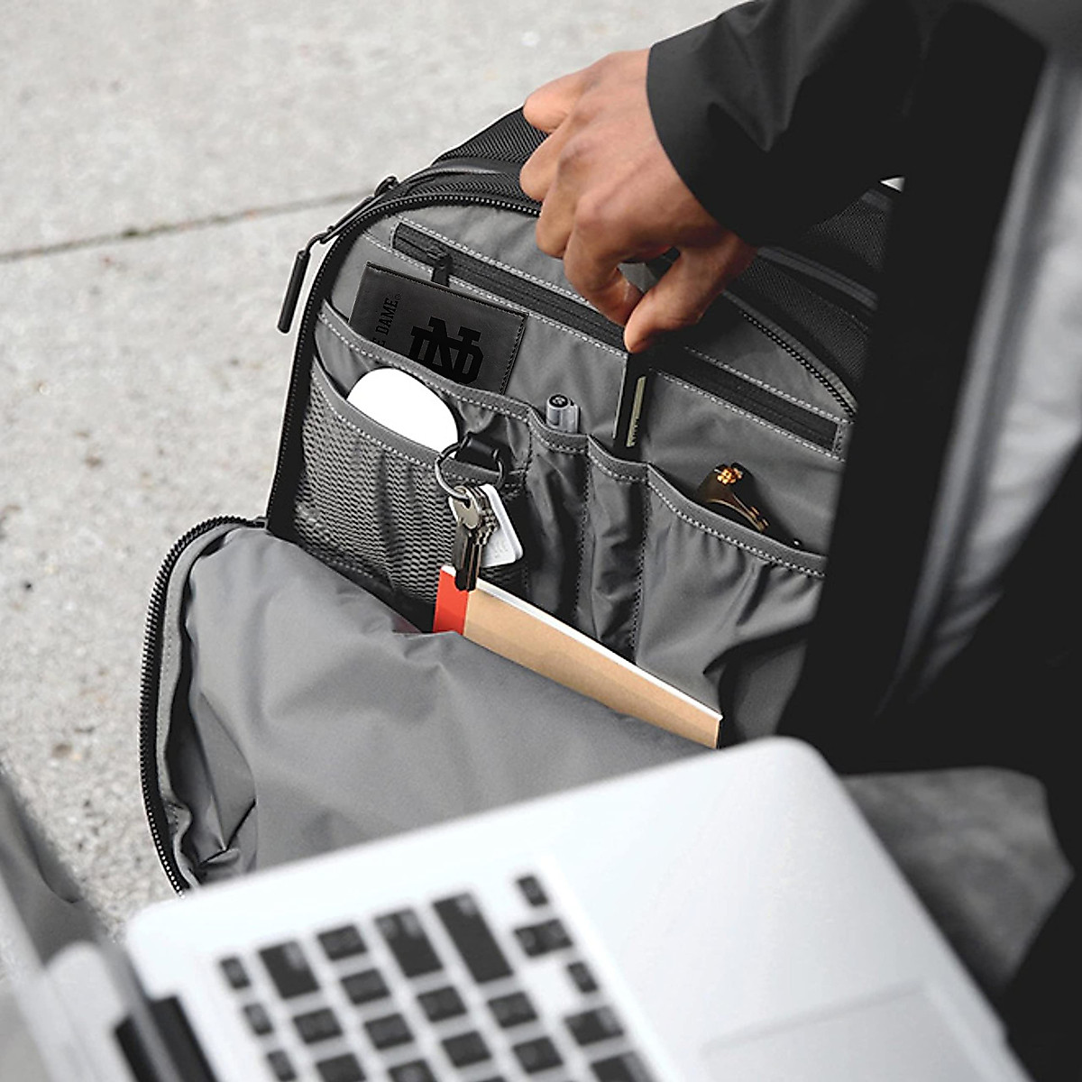 Rico Industries NCAA Notre Dame Fighting Irish Premium Laser Engraved Vegan Black Leather Bill-fold Wallet - Slim yet Sturdy Design - Perfect to Show Your Team Pride or Gift