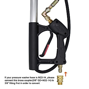 Twinkle Star 4000 PSI Commercial Grade Telescoping Pressure Washer Wand for Pressure Washers with Belt