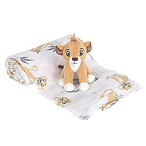 Lambs & Ivy Disney Baby Lion King Simba Swaddle Blanket & Plush Toy Gift Set