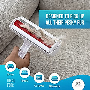 Pet Hair Remover – Reusable Lint Roller for Pet Hair – Easy to Use & Effective Lint Remover for Pet Hair – Static Pet Hair Roller Attracts Hair Like a Magnet – Cat Hair Remover & Dog Hair Remover