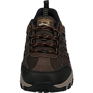 Skechers Men's Selmen-Enago Trail Oxford Hiking Shoe, Chocolate, 11 Extra Wide US