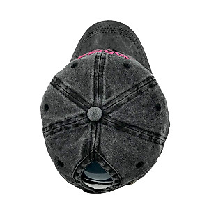 LOKIDVE Mama Bear Ponytail Hat Embroidered Messy High Bun Distressed Baseball Cap