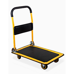 WEN 1320 lbs. Capacity Furniture Moving Dolly Two Pack and MaxWorks Foldable Platform Truck Push Dolly 330 lb. Weight Capacity
