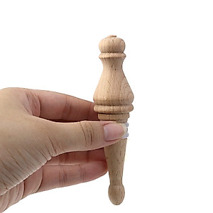 UTALIND 3 PCS Solid Wood Wine Stoppers, Beer Caps Stoppers Bottle Sealers with Silicone Rings, Beverage Bottle Stoppers Sealing Preservers(King)