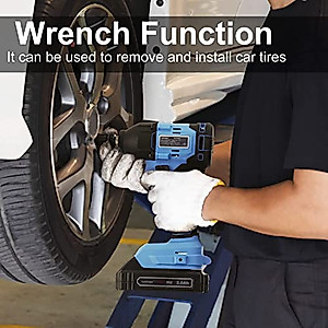 WISETOOL Cordless Impact Wrench,1/2 inch Electric Impact Wrench,Brushless Power Impact Wrench Set for Car Tires,Max Torque 260 ft-lbs,2.0A Li-ion Battery