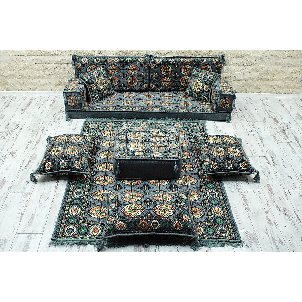 Arabic Majlis Sofa, Floor Seating Sofa, Arabic Couches, Arabic Jalsa, Loveseats (With Premium Foam)