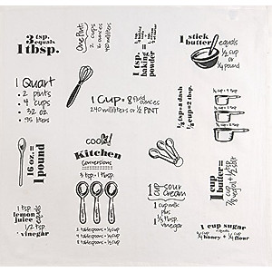 Kay Dee Designs Cook's Kitchen Conversions & Equivalents Krinkle Flour Sack Towel, Small, Graphite