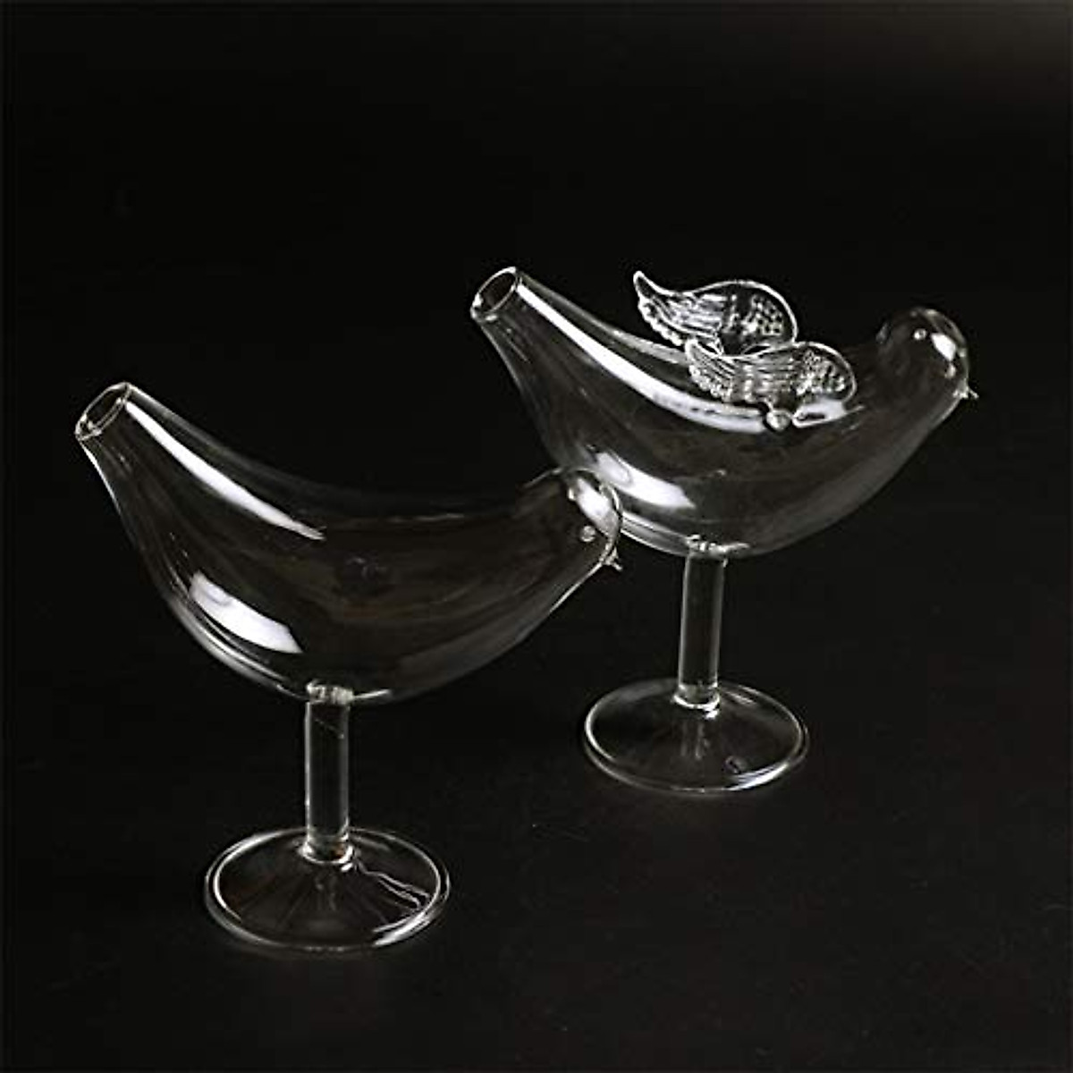 FEIlei Glass Cup, 150Ml Creative Bird Shape Cocktail Goblet Glass Personality Molecular Smoked-C