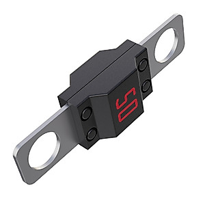 10L0L 498 Series 50 Amp DC Fuse for EZGO 36 Volt Powerwise Charger, Used on EZGO TXT, Medalist, MPT-800 Electric Golf Cart, Part# 0498050 28106G01 28106-G01