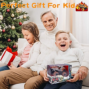 HahaGift Toys For 5 4 6 3 Year Old Boys Gifts,Remote Control Cars for Boys Dinosaur Party Favor Gifts Birthday Gifts for 3-5 Year old Boys Toys Age 2-6,Dinosaur Toys for Boys Gifts Age 3 4 6 5(Orange)