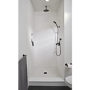 Kohler 9136-BL Square Design Tile-in Shower Drain, Matte Black