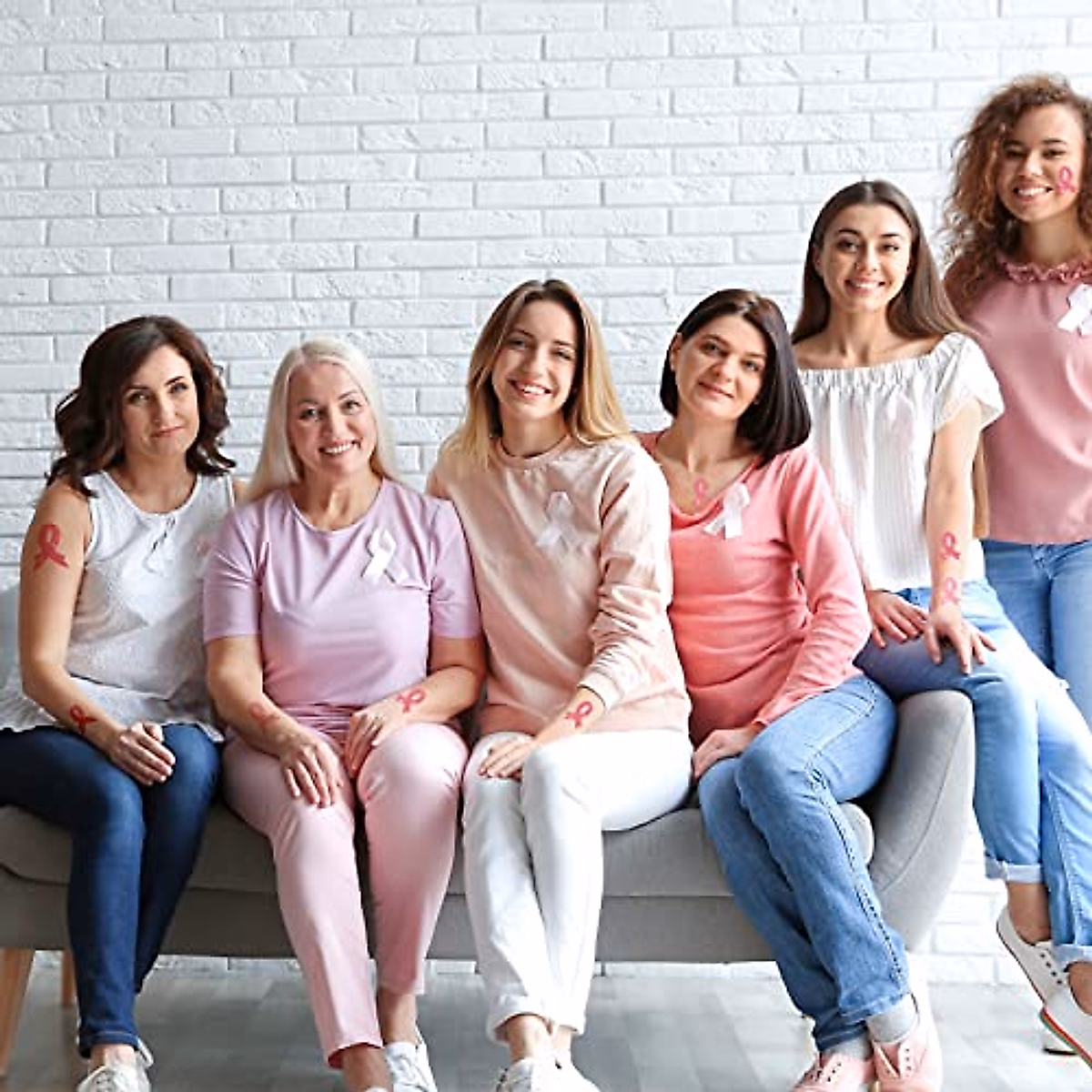 20 Sheets 240 Pcs Breast Cancer Temporary Tattoos Stickers Temporary Pink Ribbon Tattoos Breast Cancer Body Tattoos for Women Girls Face Body Accessories