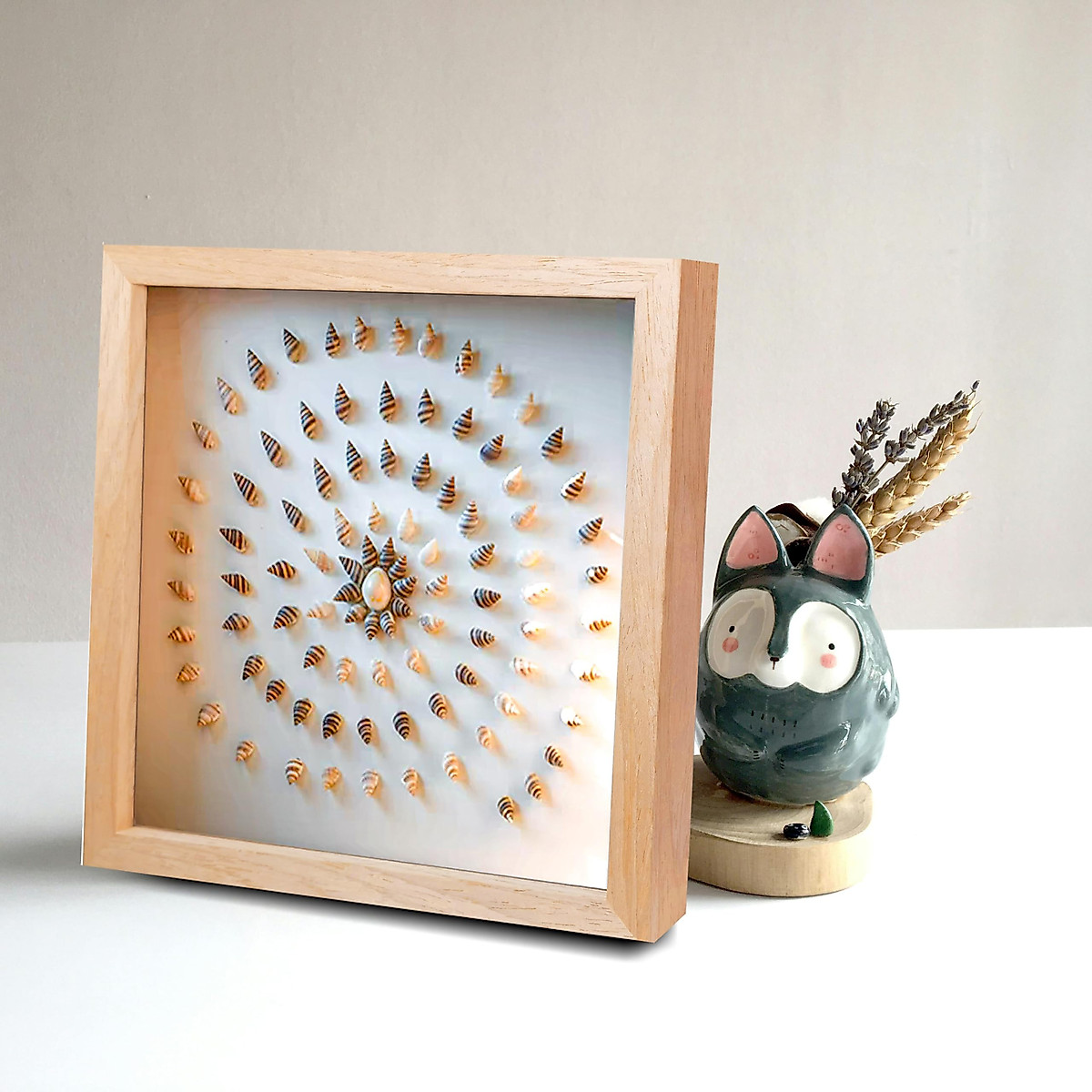 Dohomi 8x8 Shadow Box Frame Natural Wood Shadow Box Display Case 3 Pack Picture Frames Glass Surface Internal Depth 0.6 inch for Wall Or Tabletop