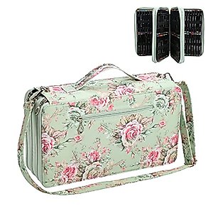 YZK Marker Case Organizer -120 Slots Marker Holder Organizer with Front Pocket Zipper Closure, 3-Layer Colored Pencil Case for Markers, Colored Pencils or Gel Pens
