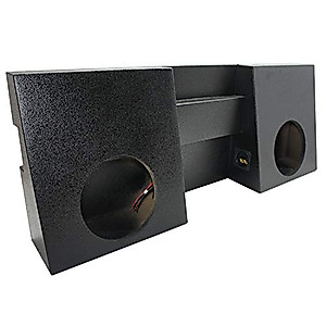 Compatible with 2005-UP Toyota Tacoma Double Cab Truck Kicker Bundle Comp C10 Dual 10" Rhino Coated Sub Box Enclosure & Harmony HA-A800.1 Amp