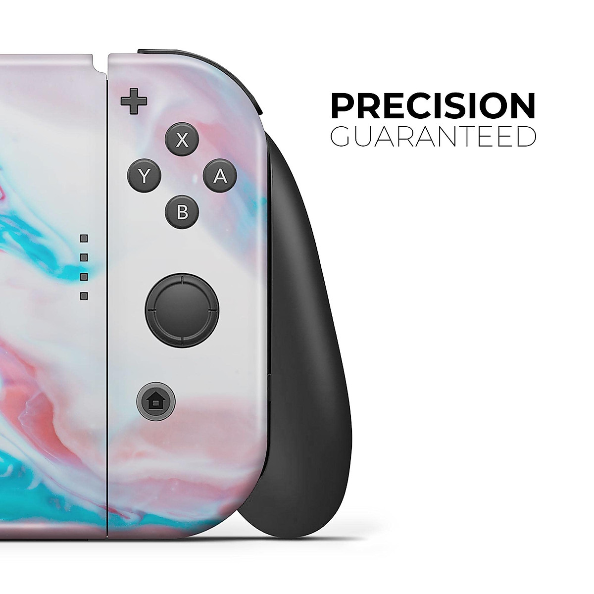 Design Skinz - Compatible with Nintendo Switch OLED Dock Only - Skin Decal Protective Scratch-Resistant Removable Vinyl Wrap Cover - Marbleized Teal and Pink V2