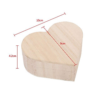 Heart-shaped Wooden Box, New Lovely Wooden Heart-shaped Jewelry Storage Box Packaging Carrying Case Craft Decoration Hot for Packaging Jewelry, Small Gifts