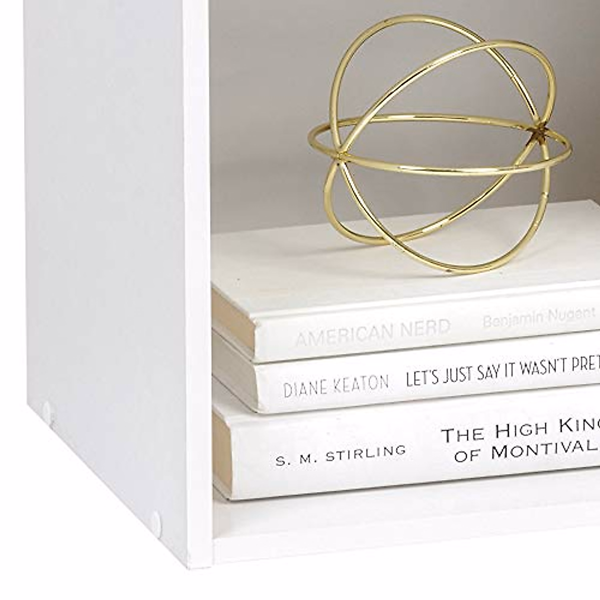 IRIS USA Small Spaces Wood, Bookshelf Storage Shelf, Bookcase, 2-Tier, White (596166)