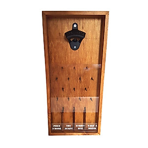 Tic Tac Toe Shot Glass Drinking Game, Beer Bottle Opener Cap Game, His & Hers Wine Cork & Beer Cap Shadow Box (BOTTLE CAP DROP)