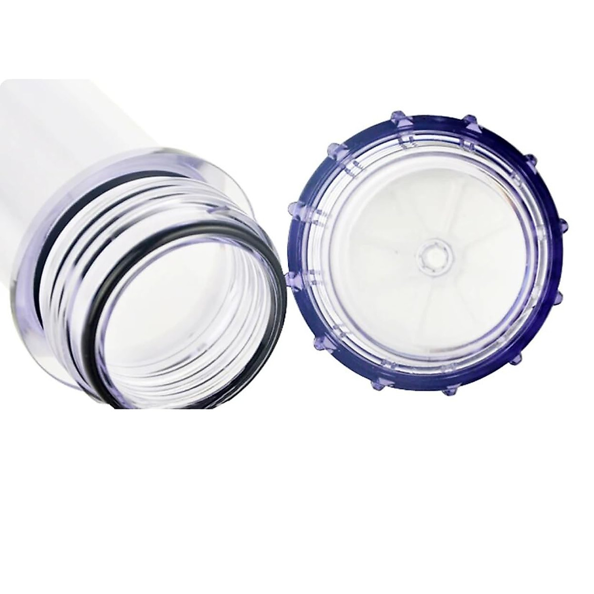 Clear Empty Refillable Inline Water Filter Cartridge 2" x 10" | For DI/Resin/Carbon/Calcite/Alkaline Media