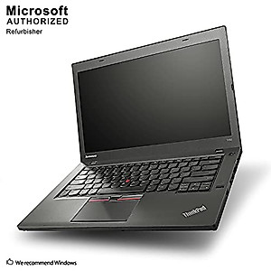 Lenovo ThinkPad T450 14in HD Business Laptop Computer, Intel Dual-Core i5-5300U Up to 2.9GHz, 8GB RAM, 256GB SSD, HDMI, 802.11ac WiFi, Bluetooth, Windows 10 Professional (Renewed)