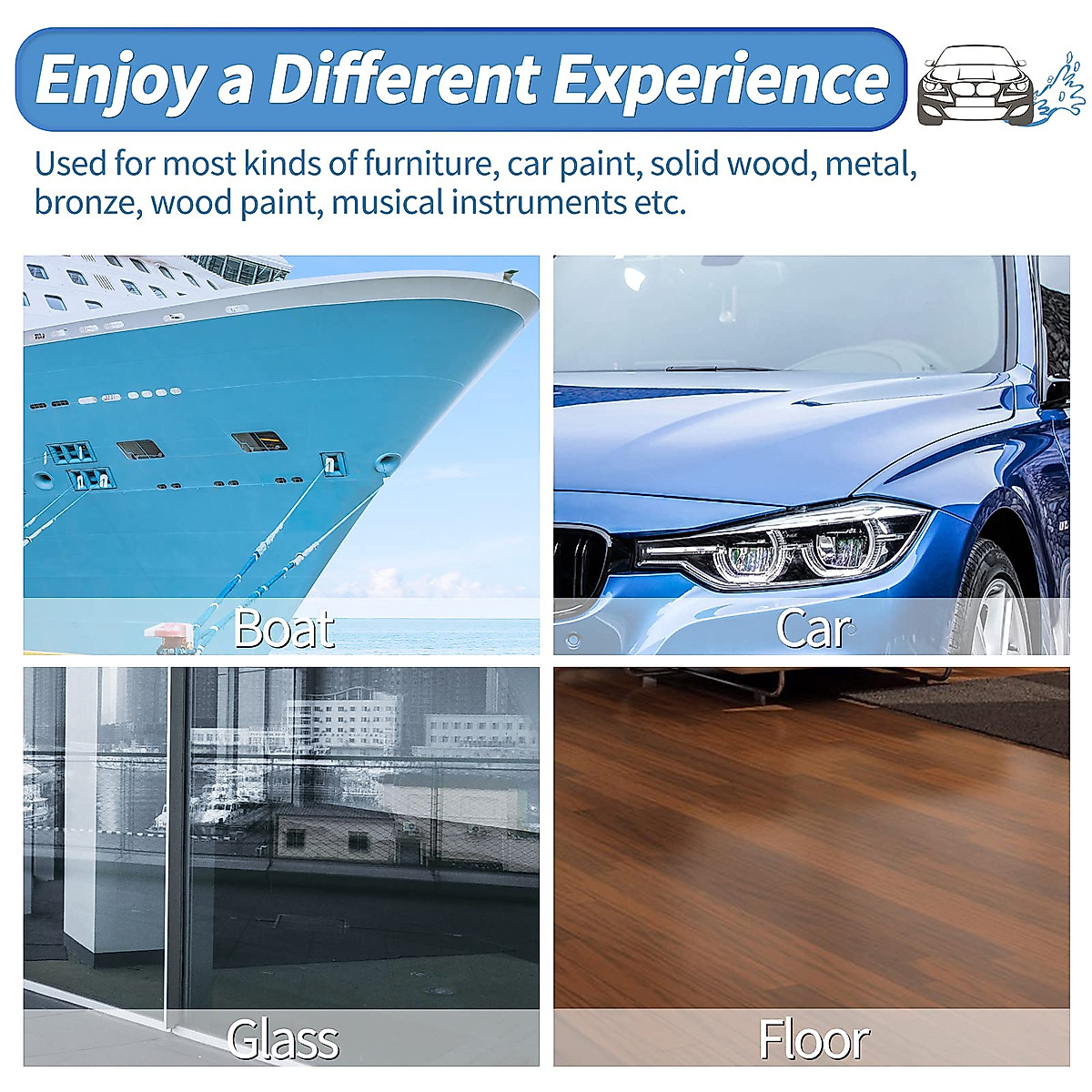 OTUAYAUTO 12PCS 7 Inch to 8 Inch Polishing Bonnets - Microfiber/Woolen/Cotton/Coral Fleece Car Buffing Bonnet for Most Automotive Polishers