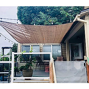 Abrotain Outdoor Shade Sail Shade Cloth Privacy Screen 6'6"x9'9" Pergola Shade Cover Garden Patio Shade Fabric Sunshade Mesh Shade Sail Blinds with Grommets for Patio Pergola Backyard Gazebo Cover