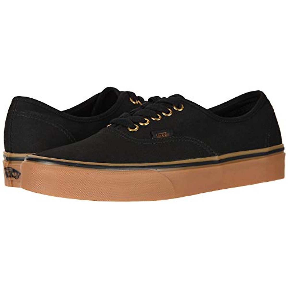 Vans Unisex Authentic Sneaker, Black/Rubber, Size 6