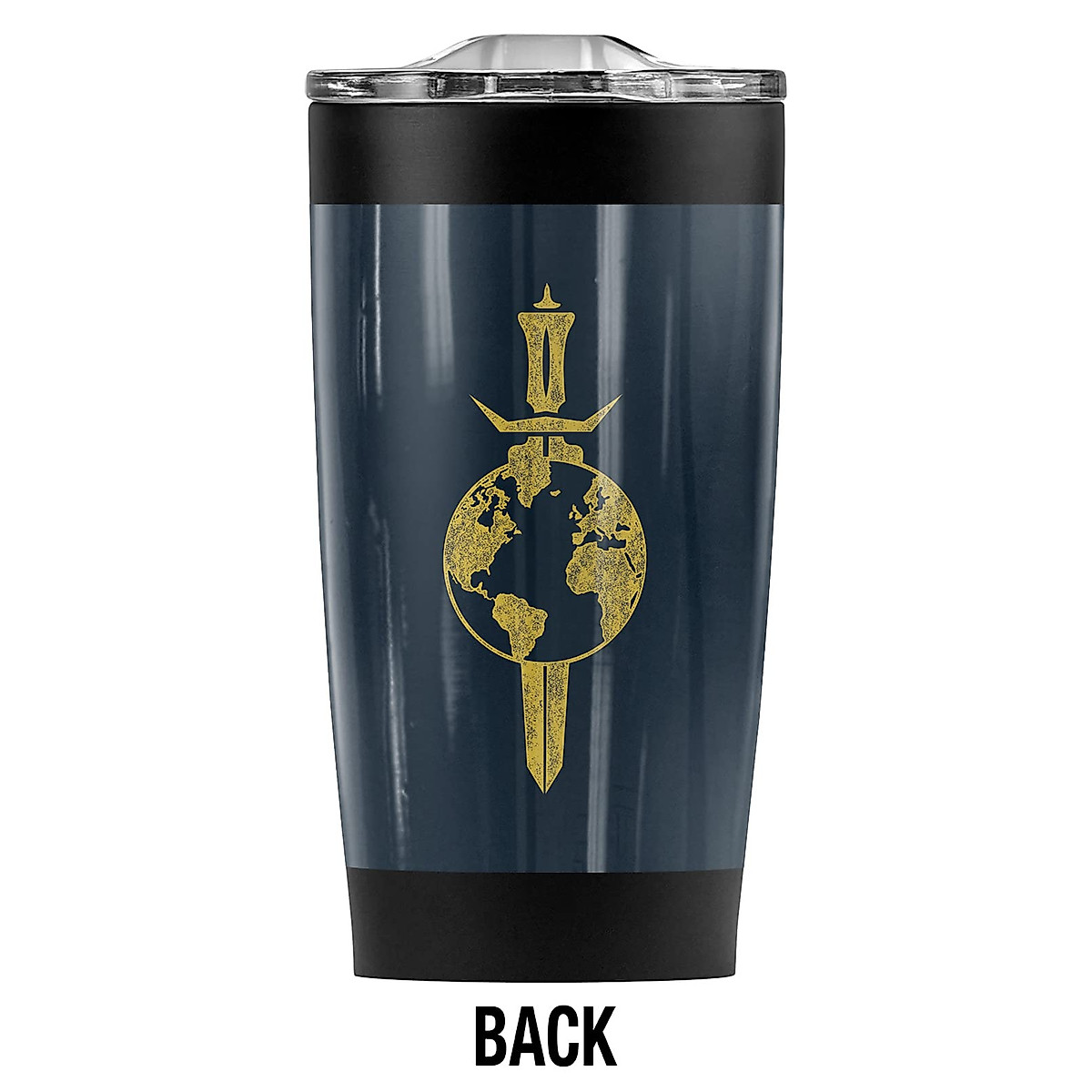 LOGOVISION Star Trek Terran Empire Symbol Stainless Steel Tumbler 20 oz Coffee Travel Mug/Cup, Vacuum Insulated & Double Wall with Leakproof Sliding Lid | Great for Hot Drinks and Cold Beverages