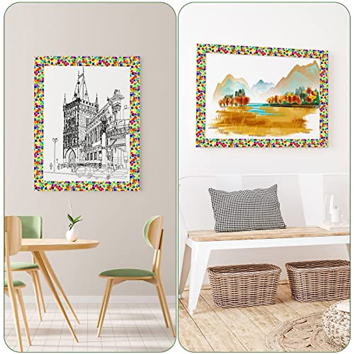 Colorful Classroom Bulletin Board Borders - 60 Pcs