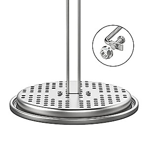 SafBbcue Turkey Fryer Rack Kit Vertical Chicken Roasting Stand Chicken Rack Roaster with Lifter Hook, Holder Base for Deep Fry Pot