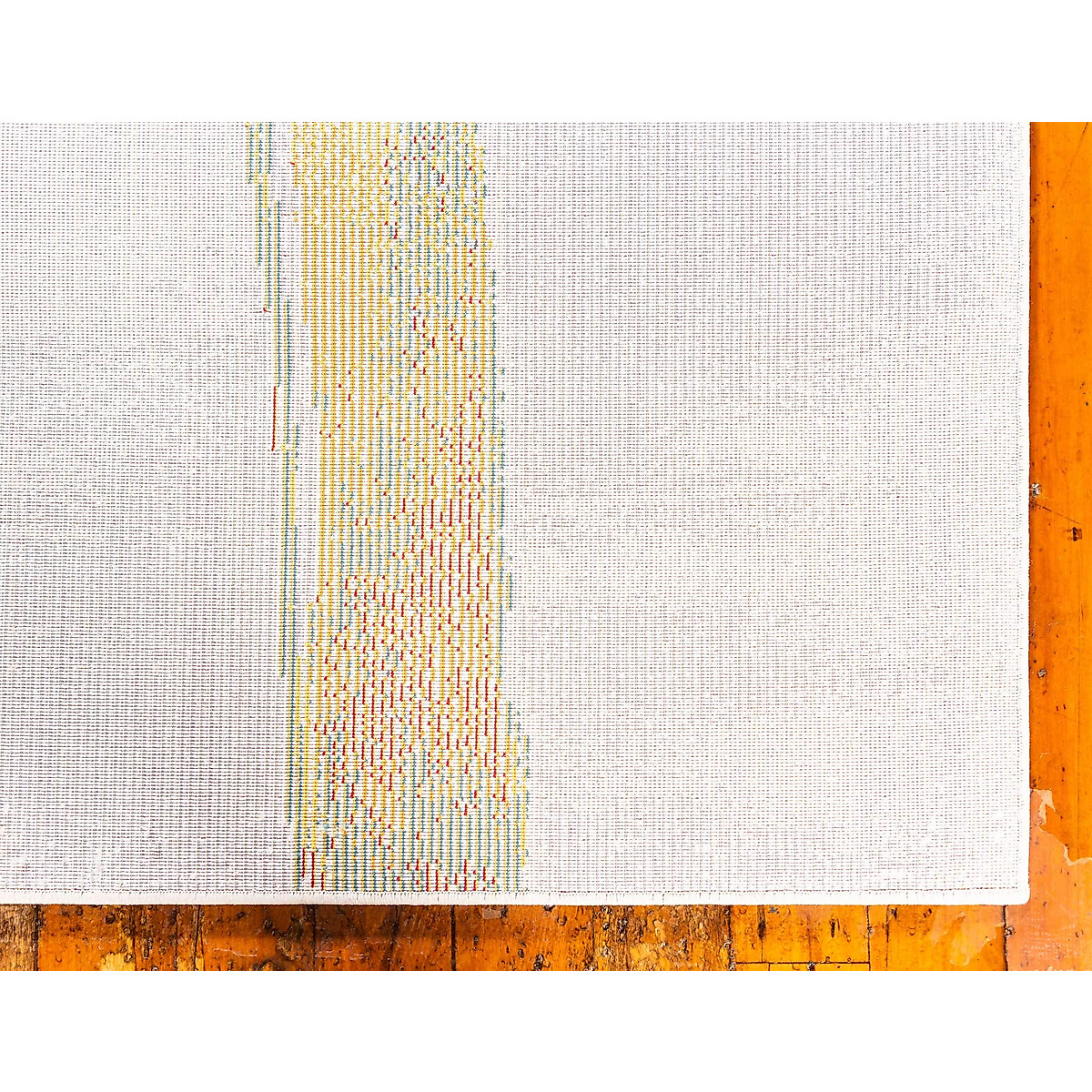 Unique Loom Estrella Collection Bright Colors, Geometric, Abstract, Modern Area Rug, 9 ft x 12 ft, Beige/Yellow