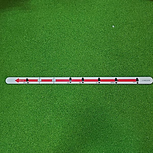 XINGGM Golf Putting Alignment Training Aid for Putting Green | Indoor & Outdoor Golf Putting Trainer,Come with Golf Ball & Putting Ring (Alloy Steel Putting Alignment Rail)